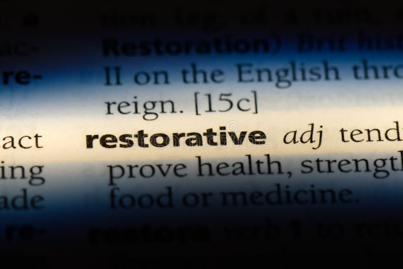 Restorative stock image. Image of english, definition - 126614243
