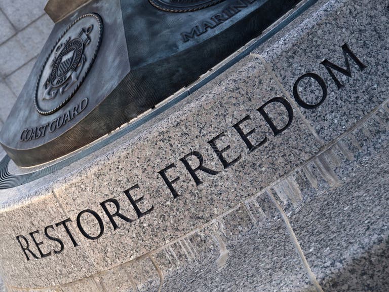 Restore Freedom Carving stock photo. Image of world, shield - 17269430