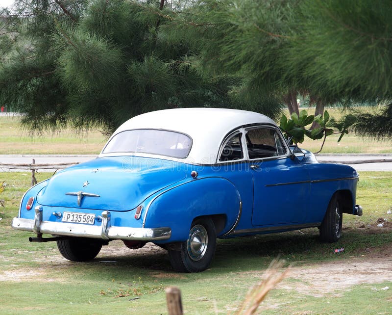 Old blue Chevrolet 1950s editorial photography. Image of blue - 52666502