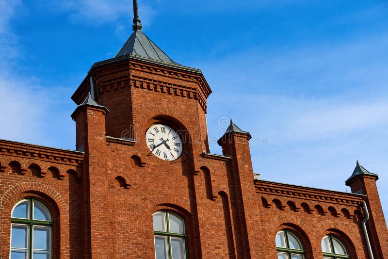 Restored Building of the Old Shipyard Stock Image - Image of surface ...