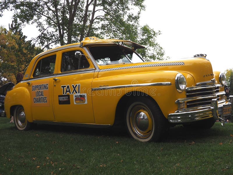 Restored Classic Taxi Cab editorial stock image. Image of chrome - 59855919