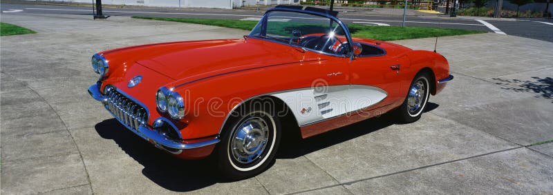Restored Corvette editorial stock photo. Image of sunny - 23159853