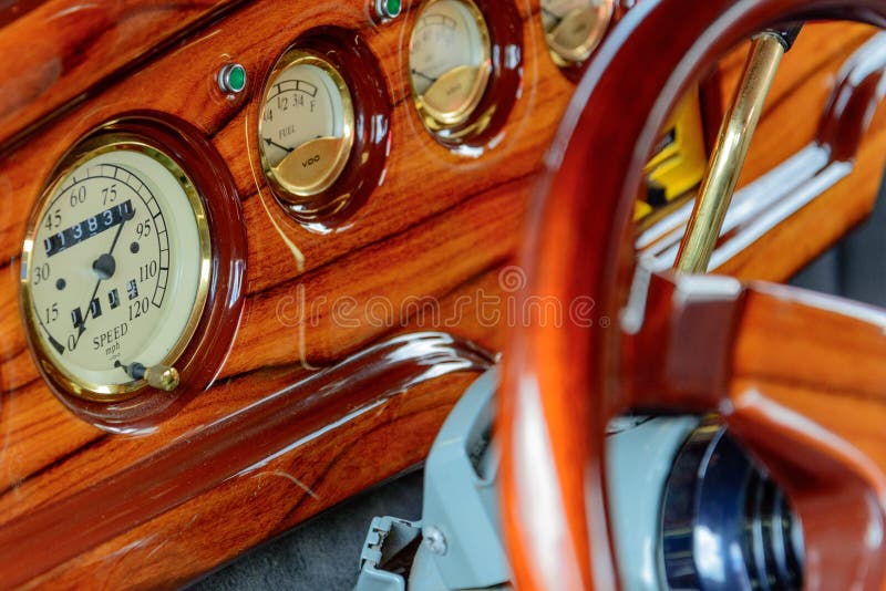 Restored Ford Streetrod Dash Stock Image - Image of classic, streetrod ...