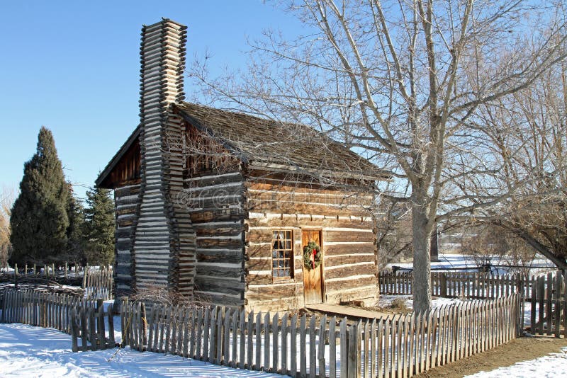 Restored log cabin stock photo. Image of farm, residence - 12449020
