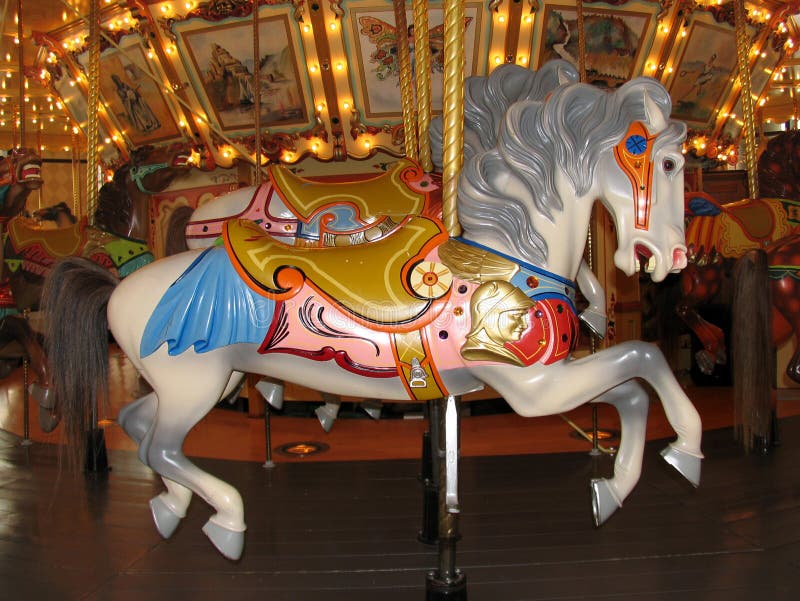 A Restored Old Carousel stock image. Image of carousel - 8065571