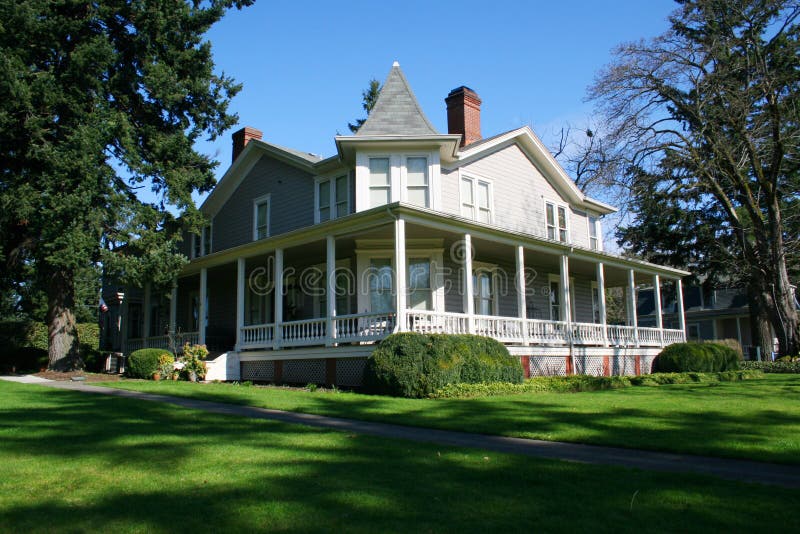 Restored old house. stock photo. Image of grass, house - 2061652