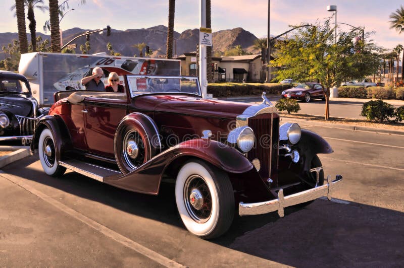 Restored Pre-War Packard Sporting White Wall Tires Editorial Stock ...