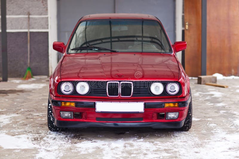 Restored Red Old Car, Which Looks Like New Stock Photo - Image of ...