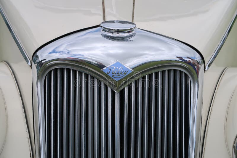 Restored Riley Front Grill and Badge Editorial Stock Image - Image of ...