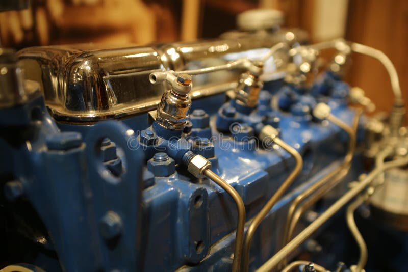 Restored vintage engine stock image. Image of mechanical - 199050787