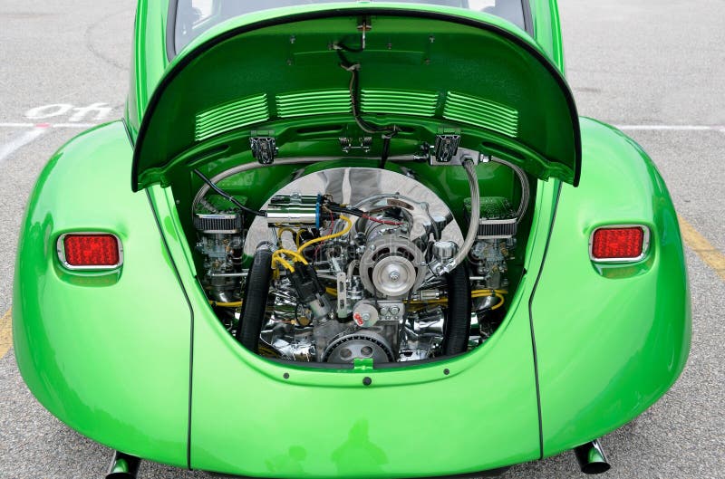 Restored Volkswagen Beetle Engine Editorial Stock Photo - Image of ...