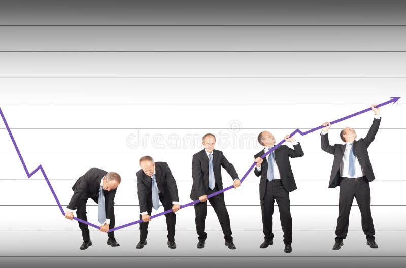 Restoring decreasing trend stock illustration. Illustration of increase ...