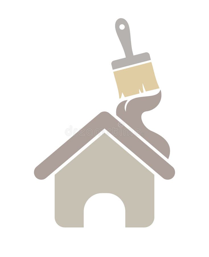 Restoring house icon stock vector. Illustration of color - 309082163
