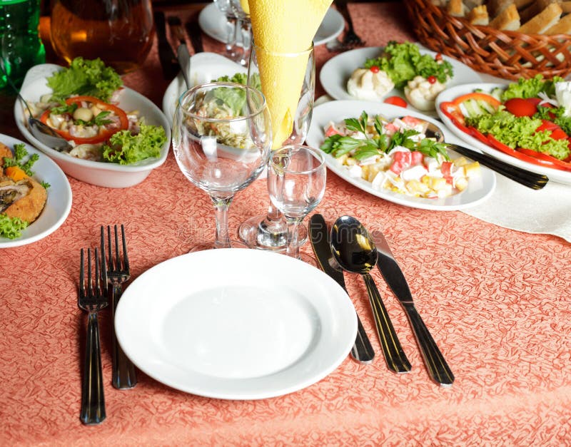 Restourant s table stock photo. Image of eating, plate - 23290958