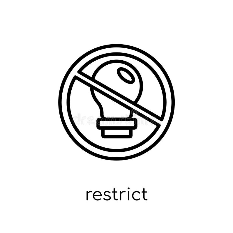 Restrict Icon from Startup Collection. Stock Vector - Illustration of ...