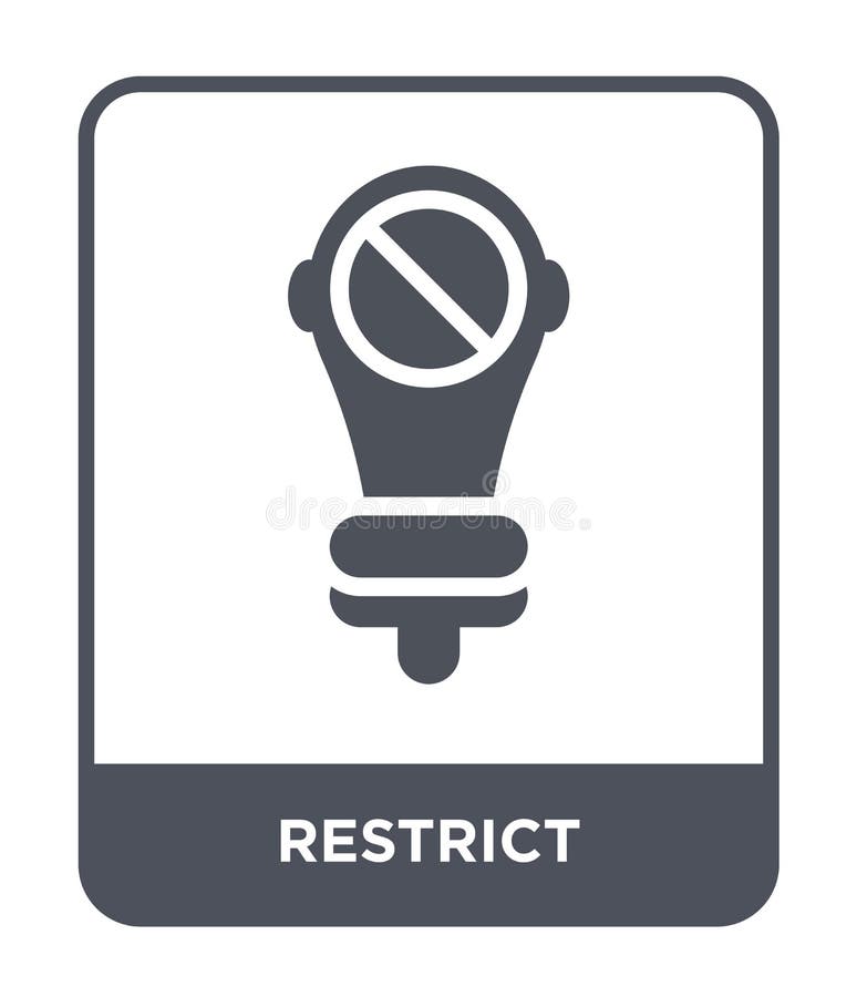 Vector Restrict Flat Icon Symbol Stock Vector - Illustration of dont ...