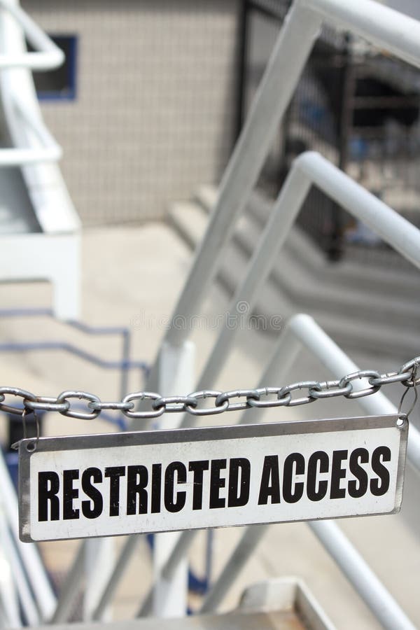 Restricted access stock image. Image of unauthorized - 26240879