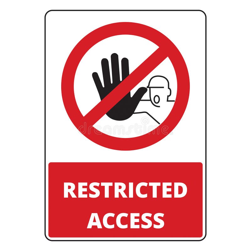 Restricted Access Banner on a White Background Stock Vector ...
