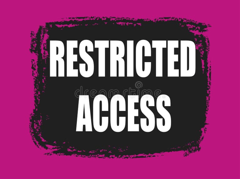 Restricted access banner stock illustration. Illustration of icon ...
