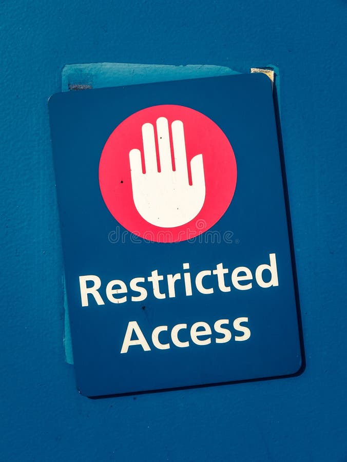 Sign - Restricted Access stock photo. Image of boat, signage - 3277444