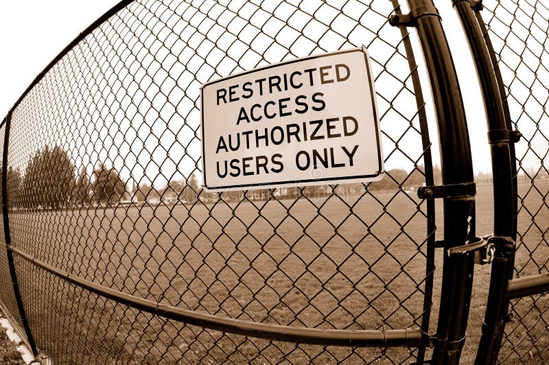 Restricted Access Signage stock photo. Image of shape - 7660686