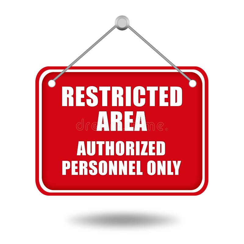Restricted Area Sign stock vector. Illustration of permission - 148352622