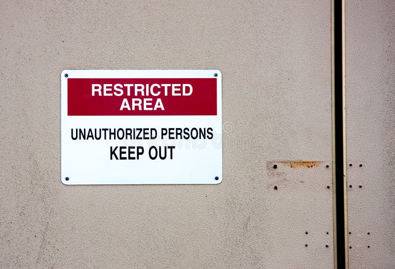 Restricted Area stock image. Image of warning, posted - 6079635