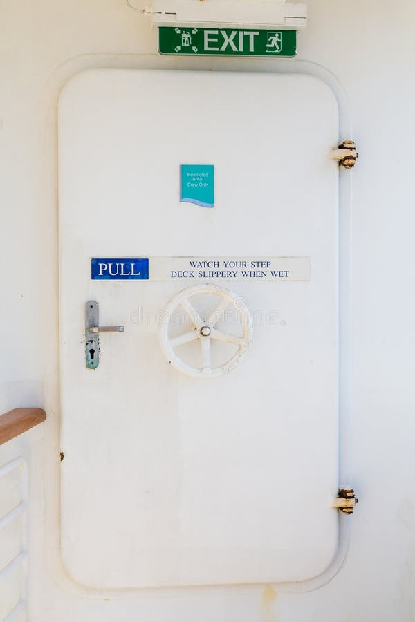 Restricted Area Crew only stock image. Image of entry - 66826719