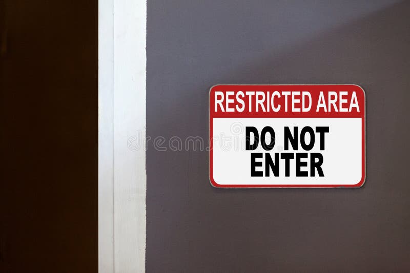 Restricted Area, Do Not Enter Stock Photo - Image of warning, resticted ...