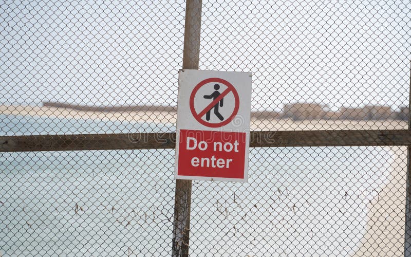 Restricted Area with Do Not Enter Sign. No Entry Stock Image - Image of ...