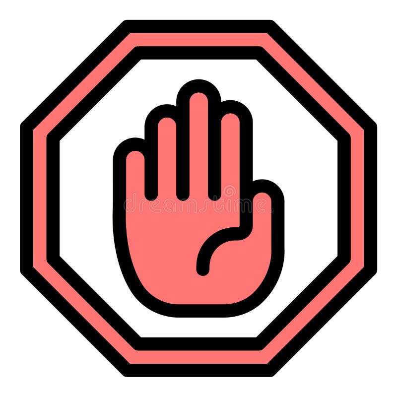 Restricted Area Icon Authorized Access only in Flat Line Color Style ...