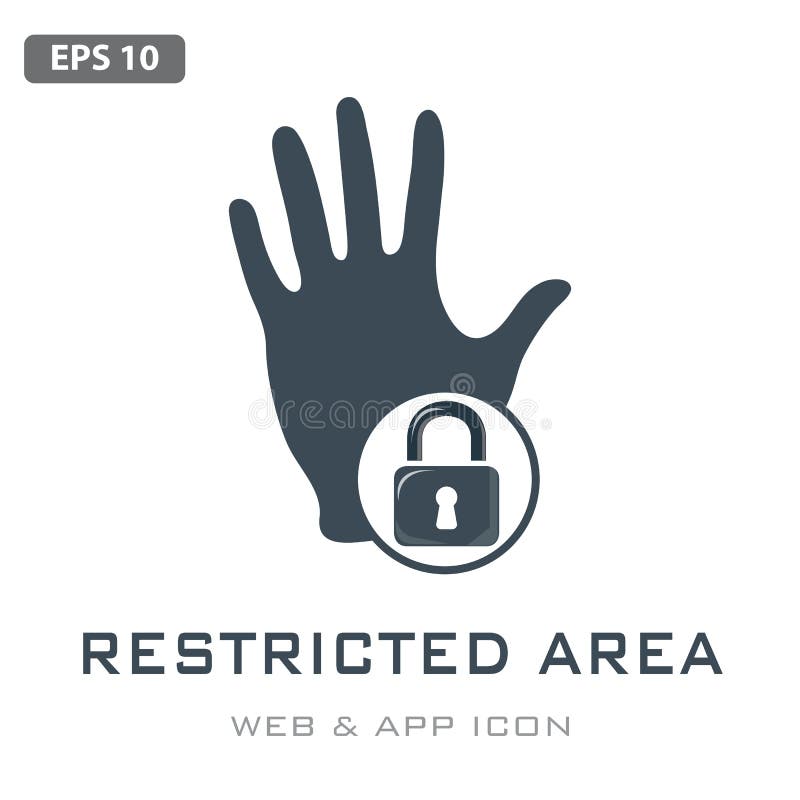 Restricted lock sign stock vector. Illustration of background - 80282741