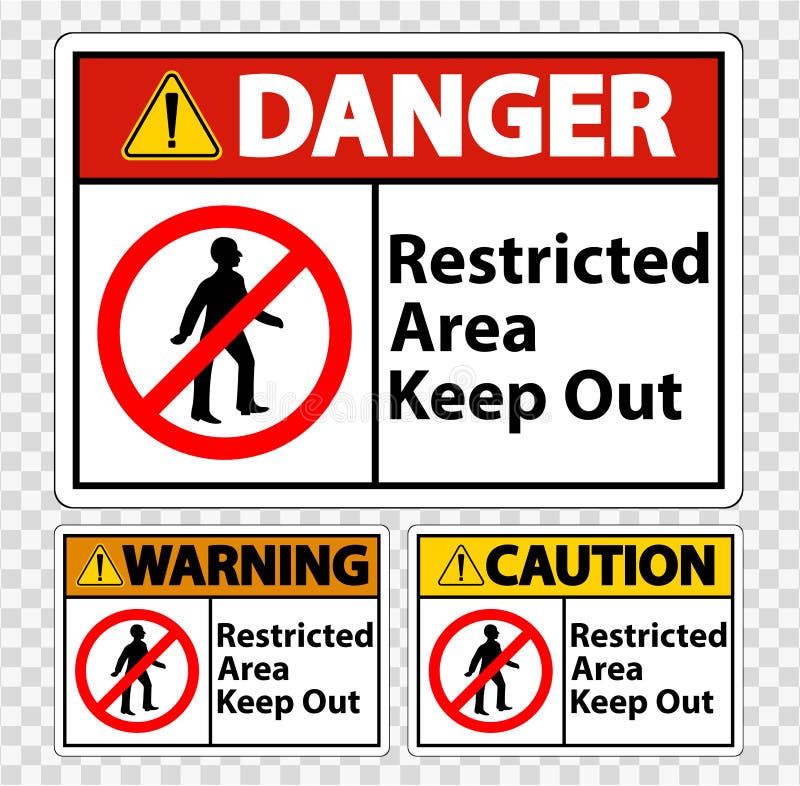Restricted Area Keep Out Symbol Sign Isolate on Transparent Background ...