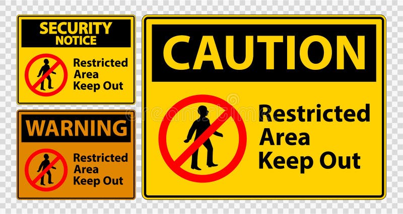Restricted Area Keep Out Symbol Sign Isolate on Transparent Background ...