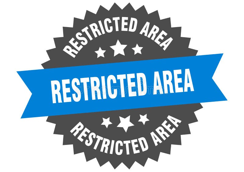 Restricted Area Banner Template. Ribbon Label Sign. Sticker Stock ...