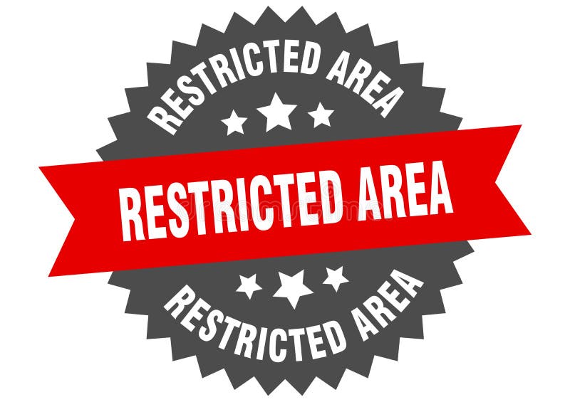 Restricted Area Banner. Restricted Area Ribbon Label Sign Set Stock ...
