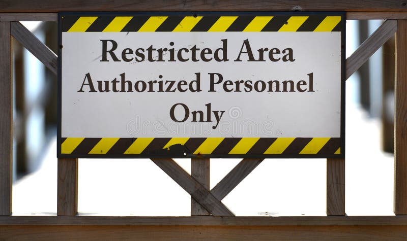 Restricted Area Sign stock image. Image of fence, secure - 876989