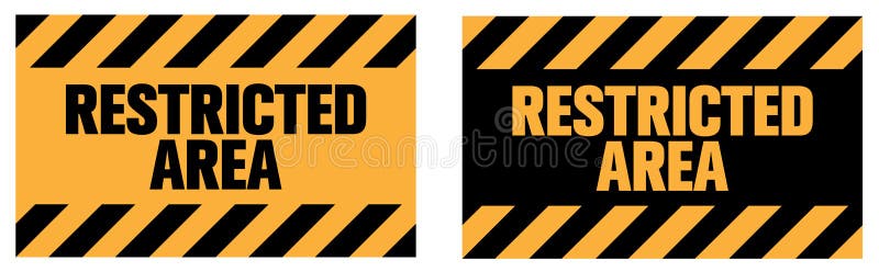 Restricted Area Sign stock vector. Illustration of stop - 206911140