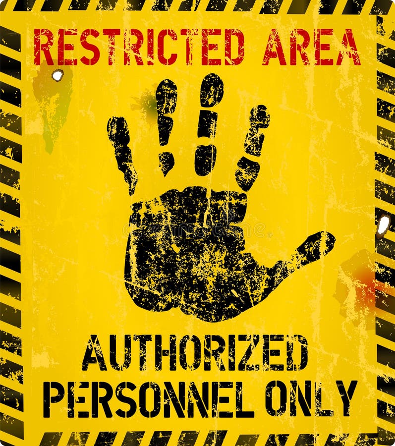 Restricted area sign stock vector. Illustration of people - 94307609