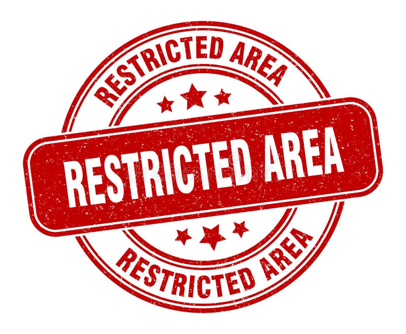 Restricted Area Stamp. Restricted Area Label. Round Grunge Sign Stock ...