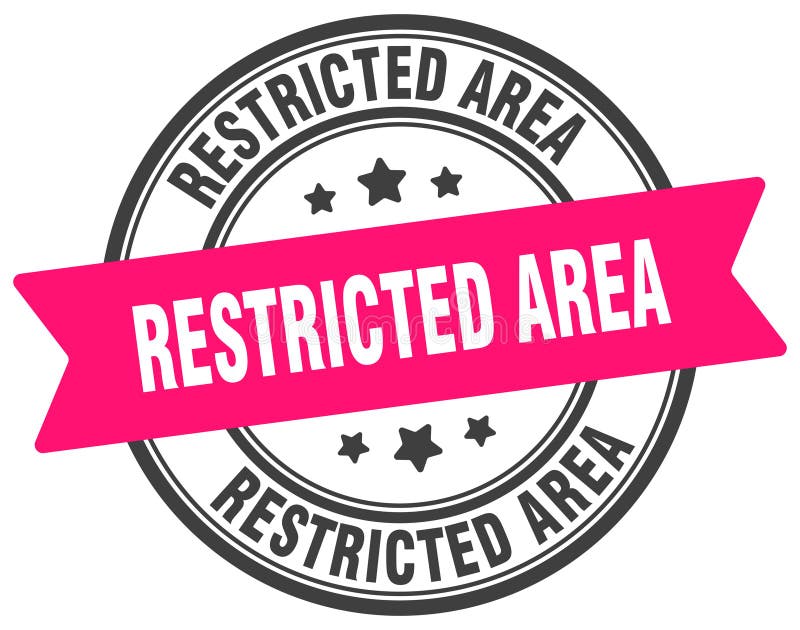 Restricted Area Stamp. Restricted Area Label on Transparent Background ...