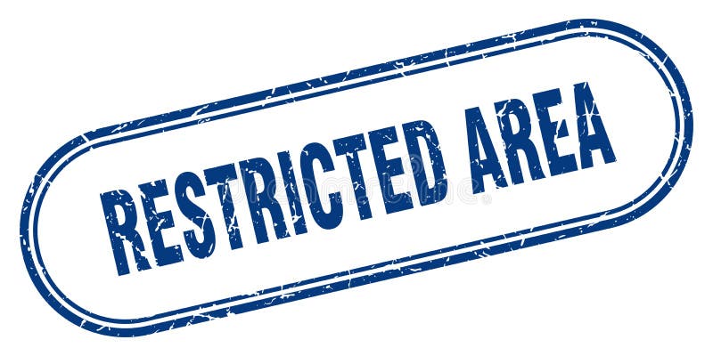 Restricted Area Round Ribbon Isolated Label. Restricted Area Sign Stock ...