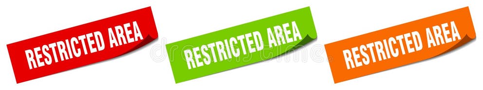 Restricted Area Sticker. Restricted Area Square Isolated Sign Stock ...