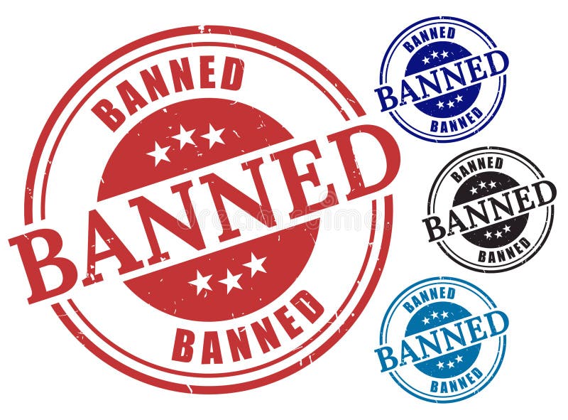 Restricted Content Badge Set, Banned Warning Stamp Vector Collection ...