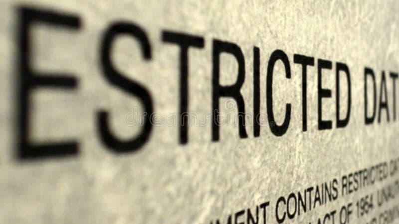 Restricted data text stock footage. Video of information - 186134888