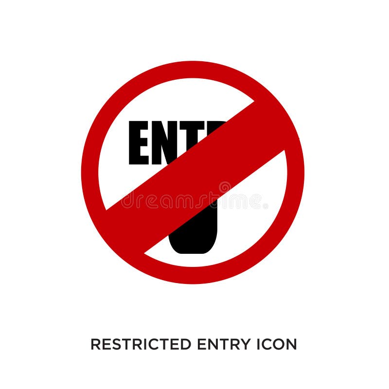 Restricted entry logo stock vector. Illustration of outline - 133869896