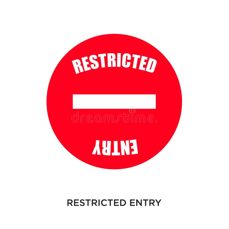 Restricted entry logo stock vector. Illustration of outline - 133869896