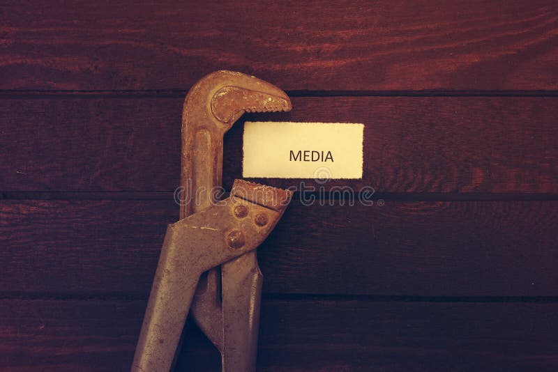 Restricted Freedom of Speech Symbol and Repression of Media. Toned ...