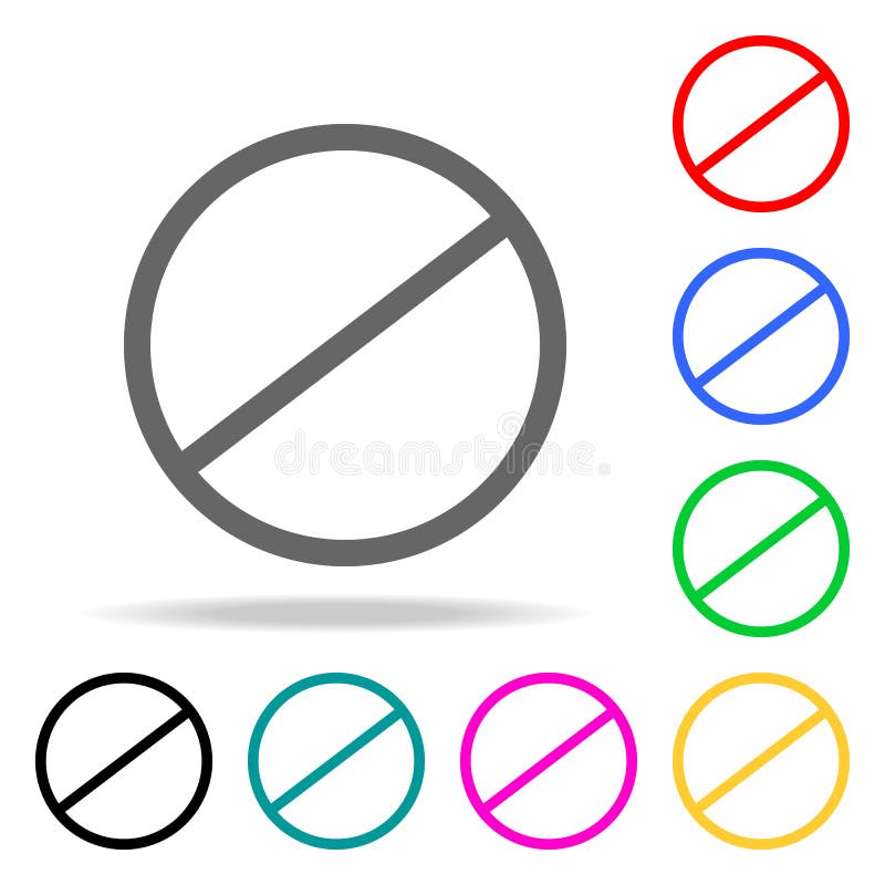 Restricted Icon, Design Website Icon. Elements in Multi Colored Icons ...