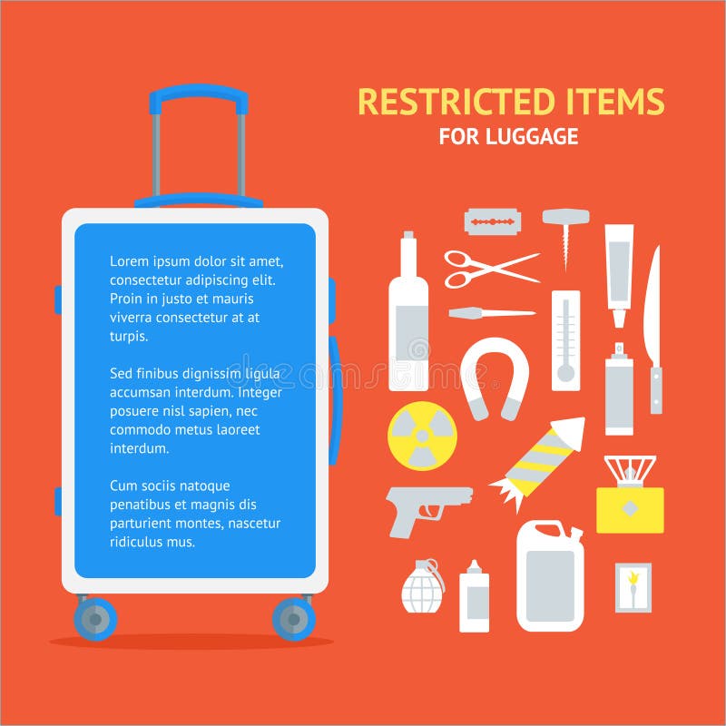 Prohibited Luggage Items. Airport Restrictions. Dangerous Stuff for ...